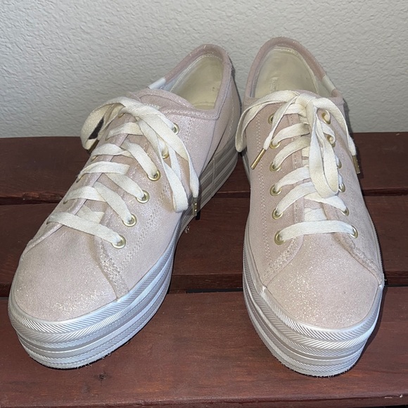 Keds | Shoes | Keds X Kate Spade New York Triple Up Fine Glitter ...